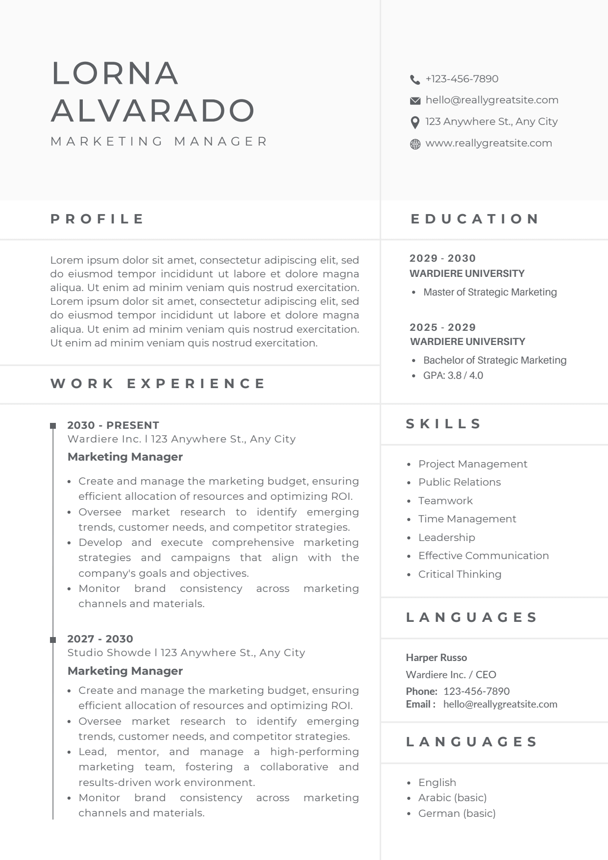 Rocket Resume